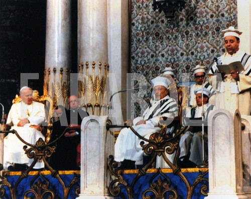 Photo de presse vintage Italie, Jean-Paul II, Rabbi Toaff, 1986, tirage ...