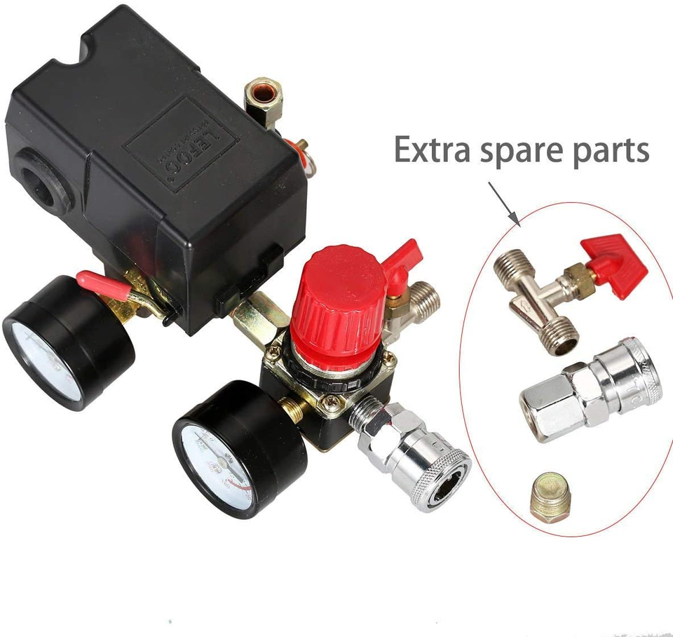 Pressure Switch Manifold Regulator Gauges Air Compressor Pressure ...