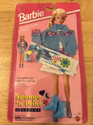 Vintage 1994 Barbie Sponge 'n Print Fashions #12629 New In box | eBay