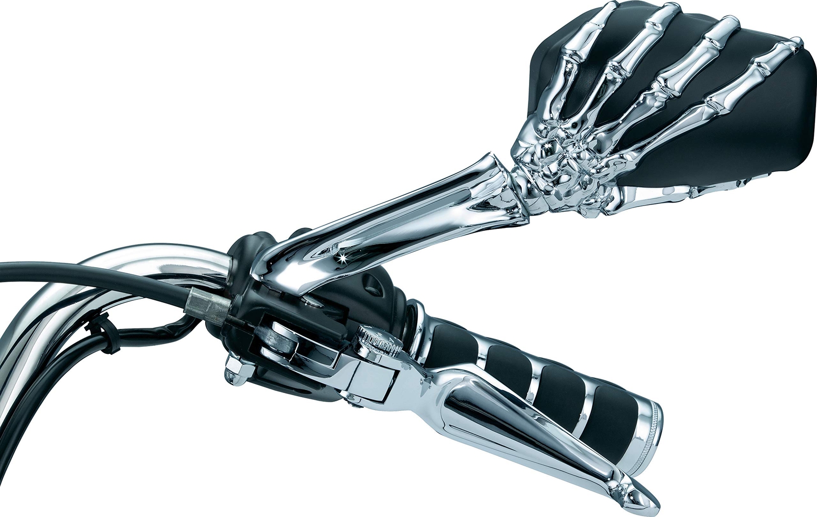 Kuryakyn Skeleton Hand Mirrors Chrome/Black 1759 | eBay