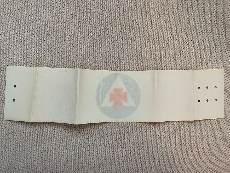 World War II Civil Defense Auxiliary Fireman Oil Cloth Armband Unused ...