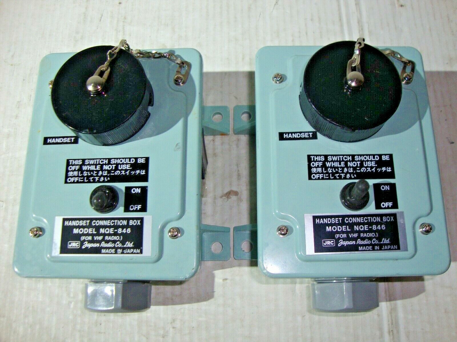 Lot Of 2 Vintage Japan Radio Co. JRC Handset Connection Boxes NQE-846 ...