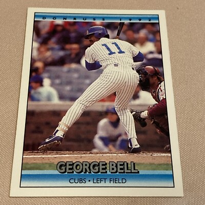 1992 Donruss George Bell Chicago Cubs Outfielder #127 | eBay