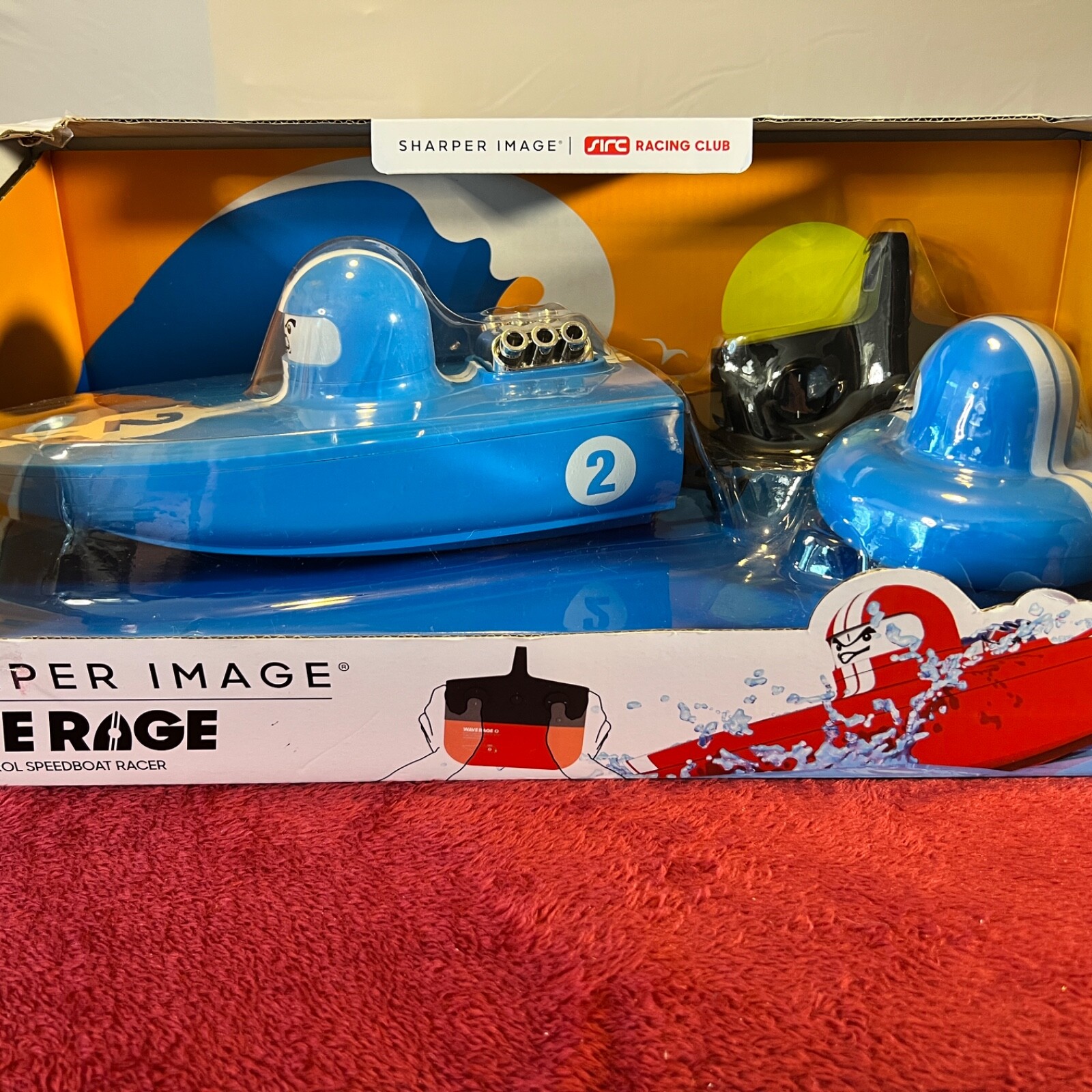 Sharper Image Wave Rage Remote Control Speedboat Racer Blue for sale ...