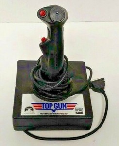 PC Computer VINTAGE THRUSTMASTER TOP GUN FLIGHT CONTROLLER JOYSTICK ...