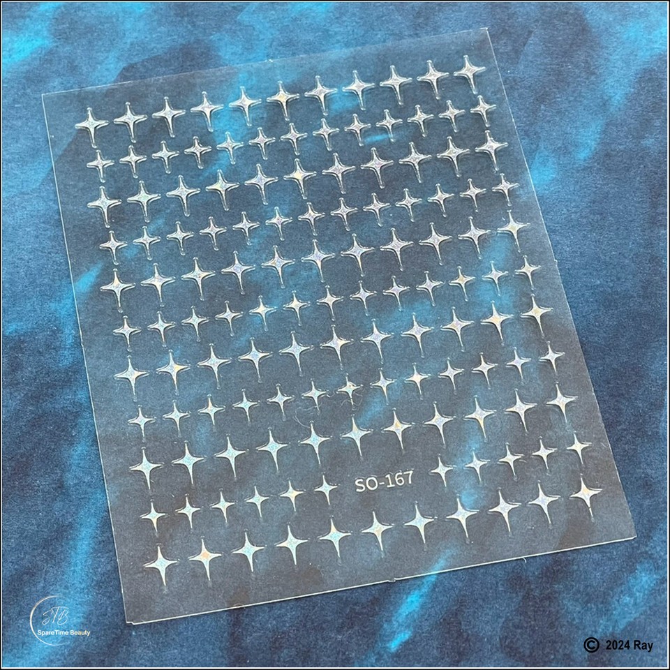 4 Point Stars 5 Colors Nail Stickers Four Pointed Star Self Adhesive ...