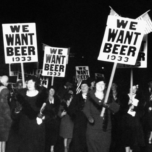 1933 We Want Beer Poster, Womens Anti Prohibition 18th Amendment ...