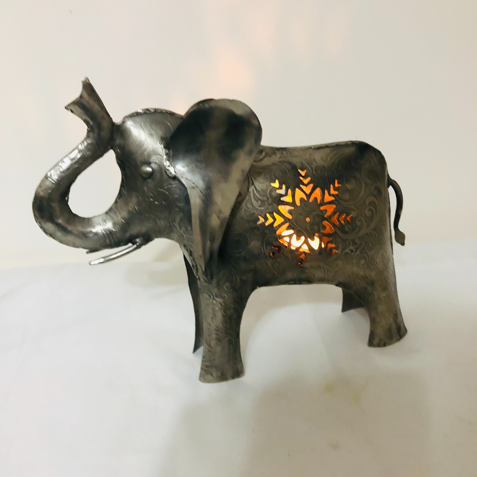 Metal Elephant Tea Light Candle Holder | eBay