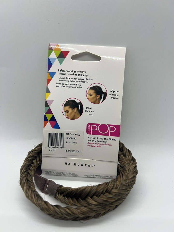 Hairdo Pop Fishtail Braid Headband - Buttered Toast (PO# 18P014) | eBay