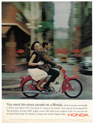 Honda Motorcycles Print Ad Vintage Advertisement Motorcycle Advertising ...