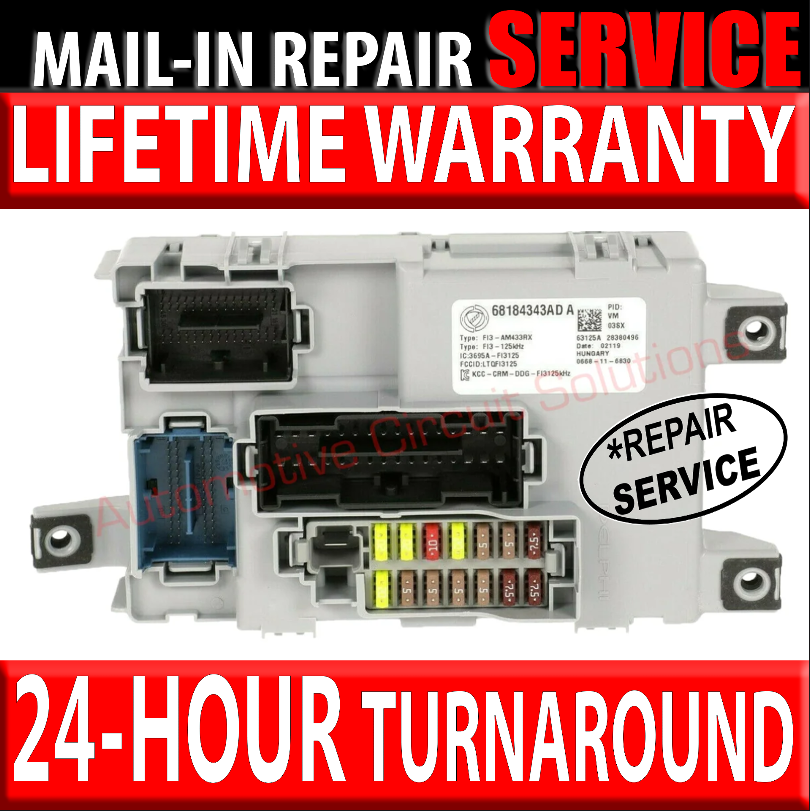 2012-2017 FIAT 500 Fuse Box BCM Body Control Module [REPAIR SERVICE] | eBay