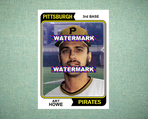 Art Howe Pittsburgh Pirates 1974 Style Custom Baseball Art Card | eBay