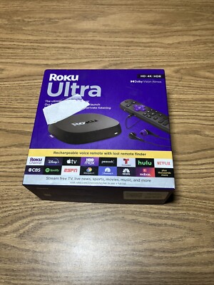 Roku Ultra 2022 4K/HDR/Dolby Vision (Roku Voice Remote Pro Rechargeable ...