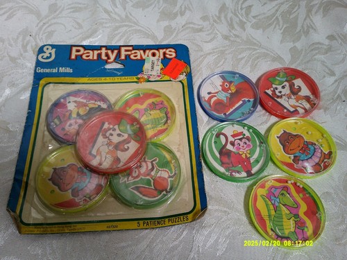 vintage party favors, general mills puzzles and carrousel brooches ...