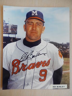 Ed Bailey Autographed 8" X 10" Photograph | eBay