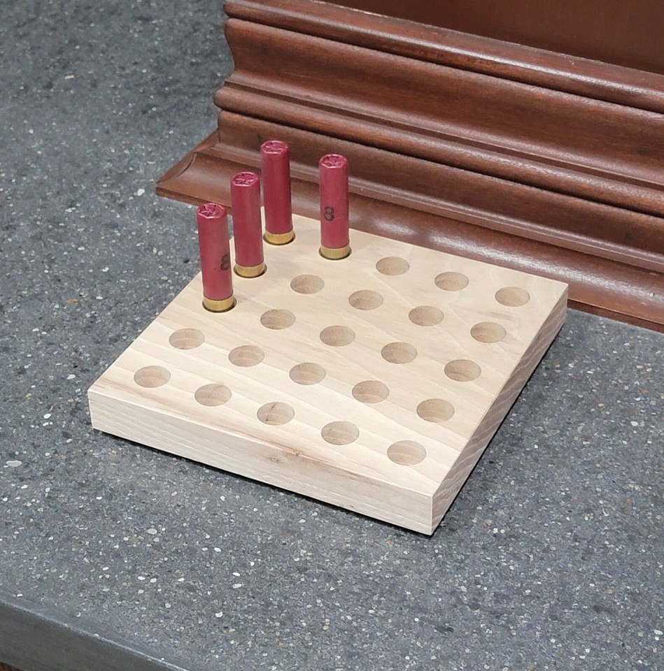 28 GAUGE SHOTGUN-SHOTSHELL RELOADING TRAY-CNC CUT HARDWOOD HICKORY | eBay