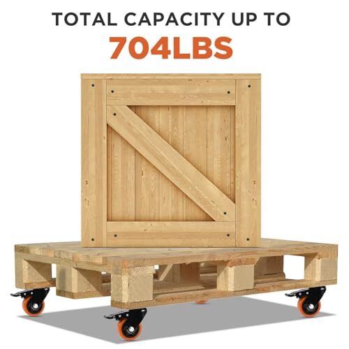 Caster Wheels, Heavy Duty 3 Inch Casters Set of 6, Locking Swivel ...