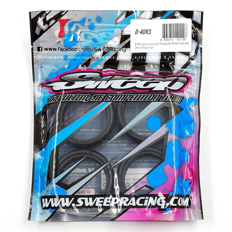 Sweep D-R3 24mm 40Degree Highend Compound TC Rubber Tire 4pcs RC ...