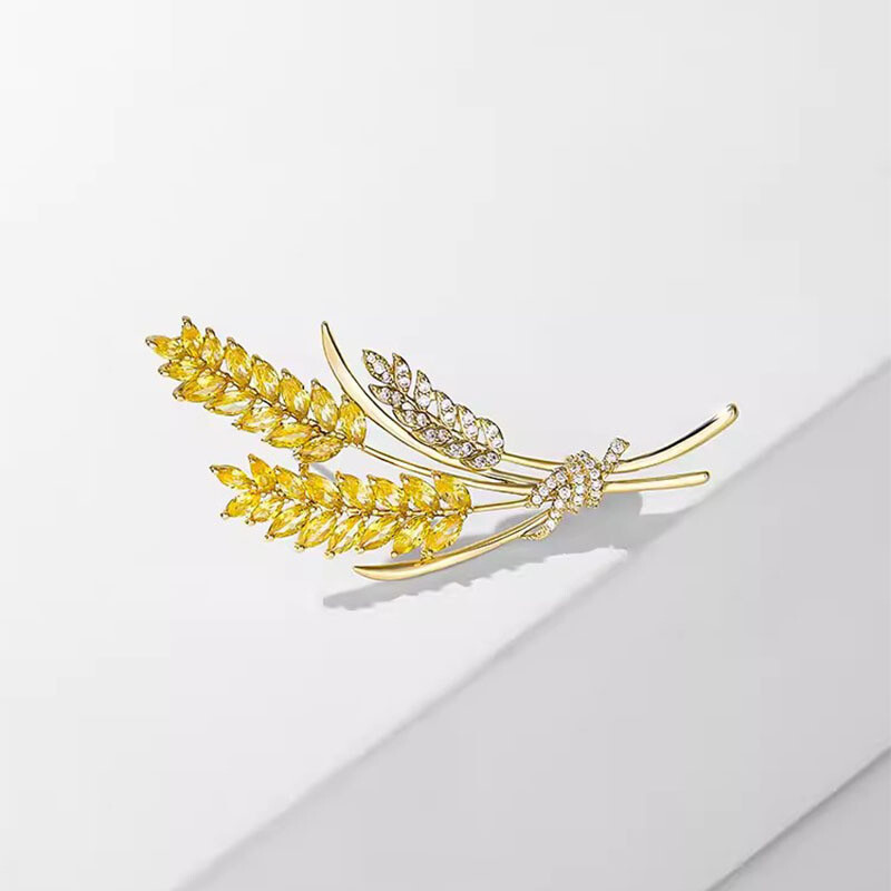 Luxury Trendy Tassel Wheat Ear Brooches Dress Suit Pins Accessories ...