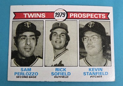 1979 Topps #709 Prospects Sam Perlozzo / Rick Sofield / Kevin Stanfield ...