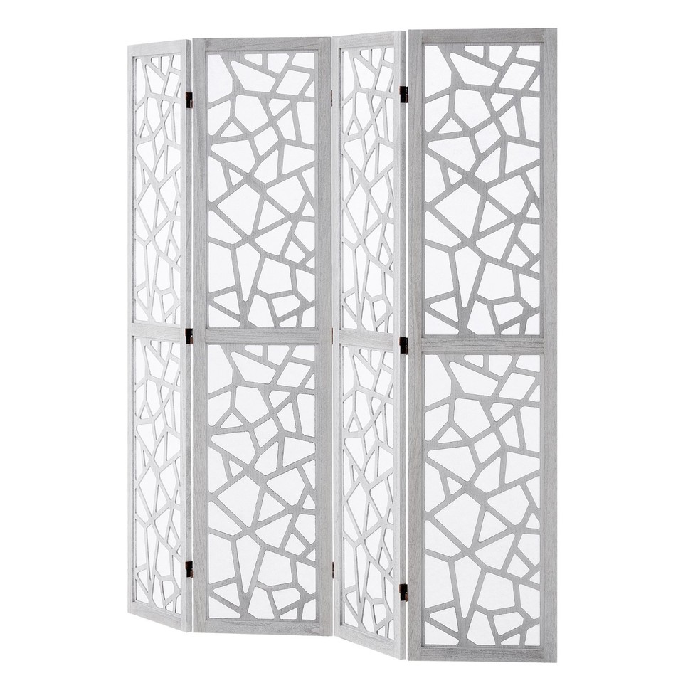 VEVOR Wood Room Divider, 4 Panel Wood Folding Privacy Screen, 66.9 ...