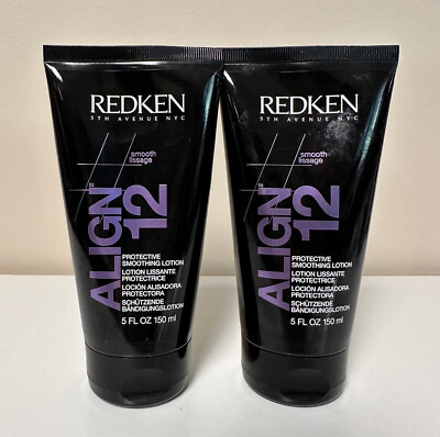 Lot 2 Redken Align 12 Protective Smoothing Lotion Hair Styling Product ...