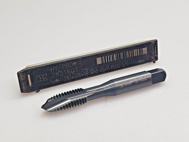 6 OSG Hypro Taps 280 3/8-16 NC Gh3 3 Spiral Point Plug Steam Oxide ...