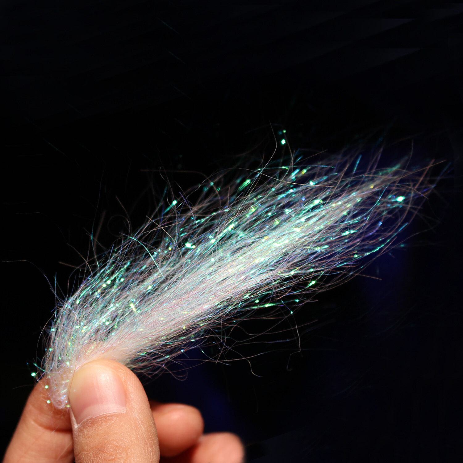 4g Pearl White Ice Dub 9-10cm Long Fly Tying Dubbing Materials ...