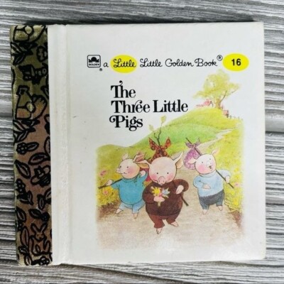 Little little golden book by three little pigs mini book collectible ...