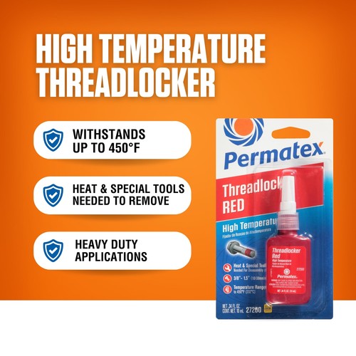 Permatex 27200 Hiigh Temperature Threadlocker Red, 10 ml | eBay