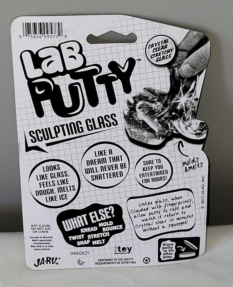 LAB PUTTY Sculpting Glass Ja-Ru Toys #9577 One MOC Crystal Clear Stretchy JA RU | eBay