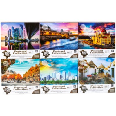 Postcard Collection Jigsaw Puzzles 300pc 24" x 18" 6pack Sidney Paris ...