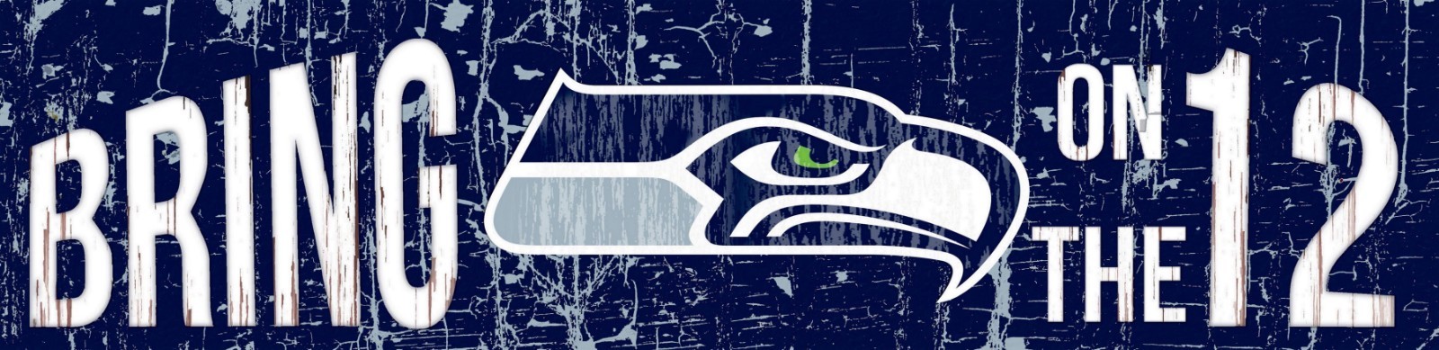 Seattle Seahawks - Bring on the 12 - Slogan Distressed Wood Sign - NEW ...