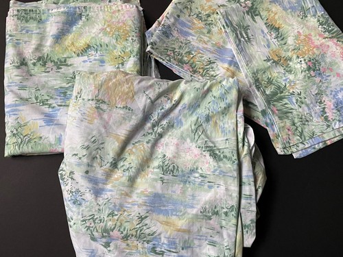 RARE *Springmaid Vintage Queen FLAT & FITTED SHEET PILLOWCASES Camille ...