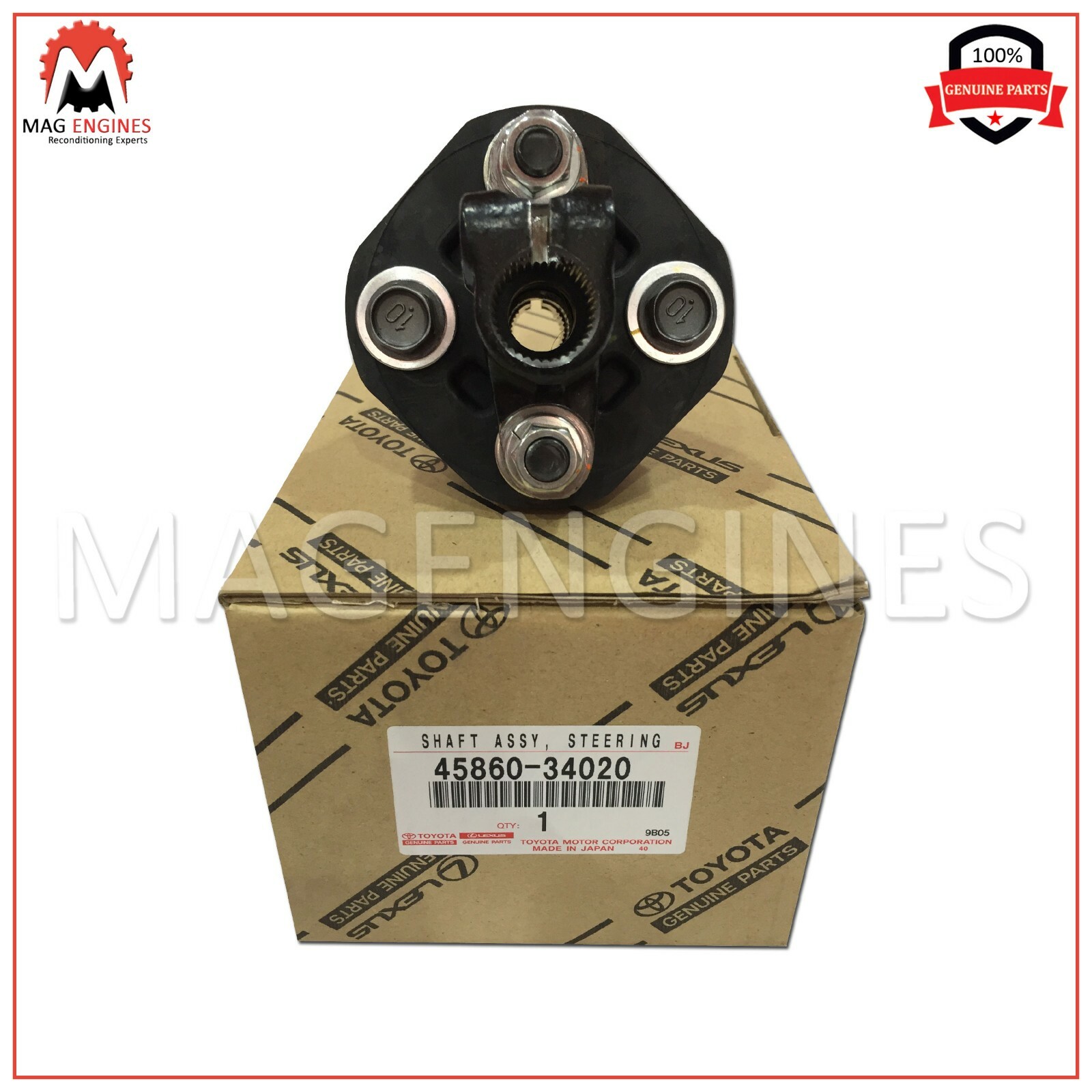 45860-34020 GENUINE OEM SHAFT ASSY, STEERING INTERMEDIATE, NO.2 ...