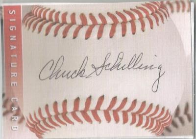 Boston Red Sox CHUCK SCHILLING autographed Signature Sweet Spot card | eBay