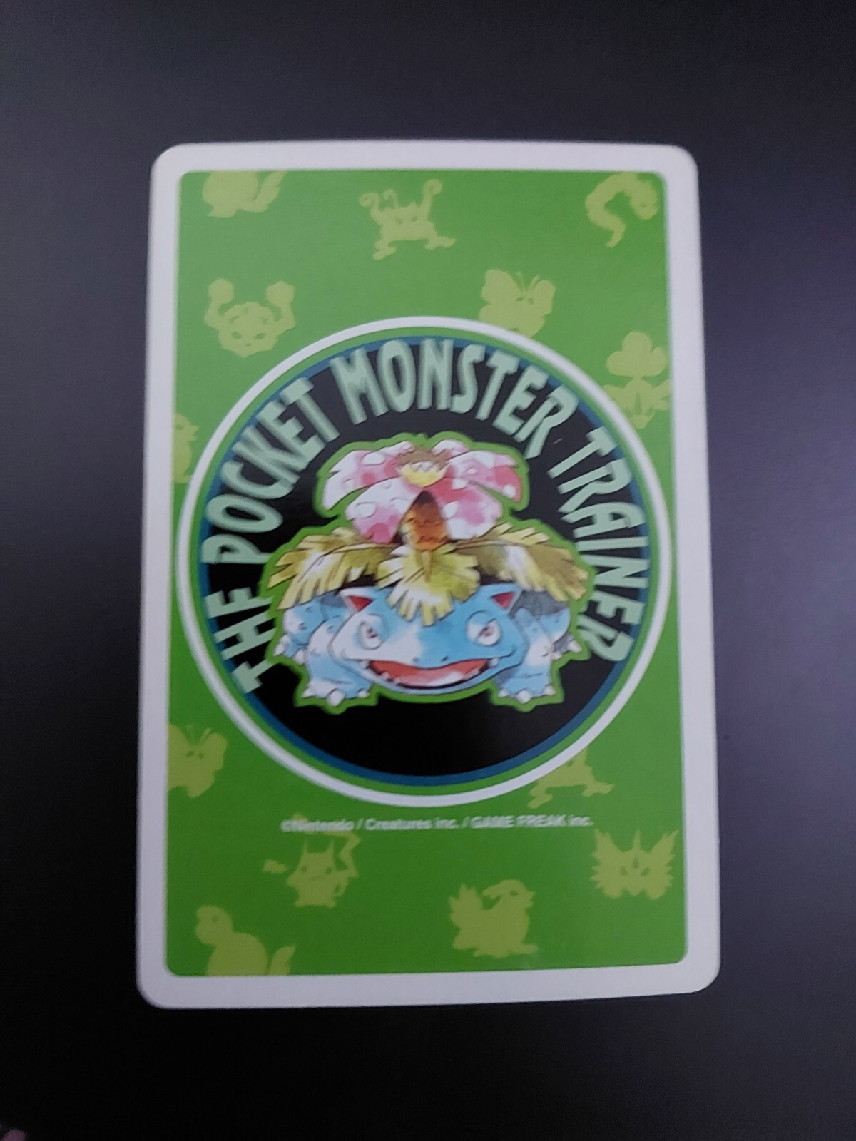 Machoke 067 green back venusaur poker pocket monster playing card ...