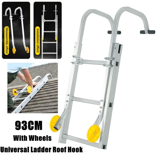 UNIVERSAL ROOF EXTENSION LADDER HOOKS Accessory WITH WHEELS FOR MOST ...