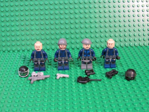 Lot of 4 Lego Jurassic World ACU Trooper Guard Minifigures Weapons AC26 ...