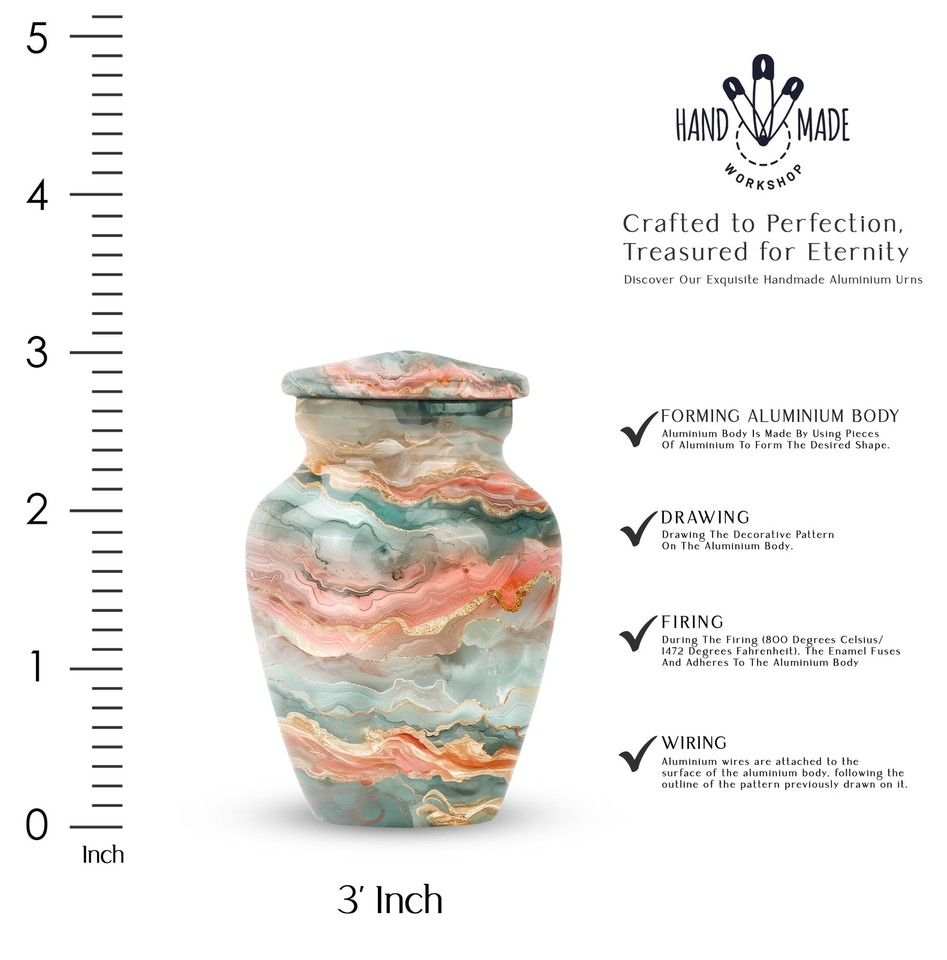 Men's Abstract Remembrance - A Funeral Tribute Urn of Resilience ...