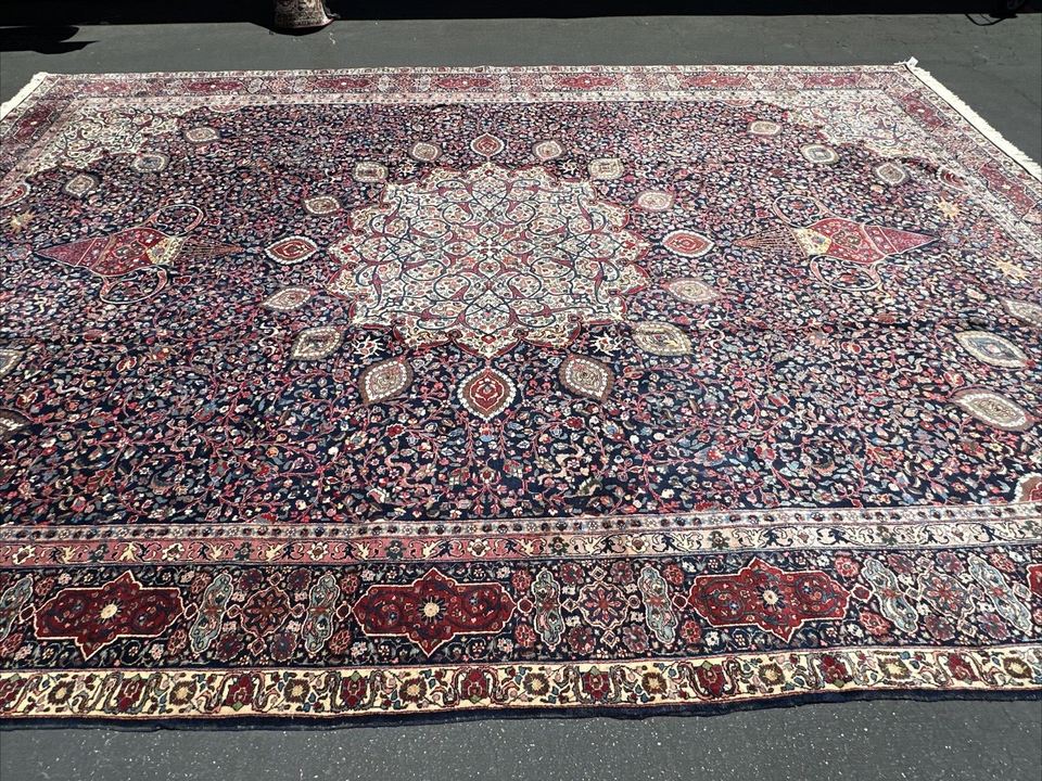 Auth: 1930's Antique Rug Tabreez V n A Museum Collectors Masterpiece ...