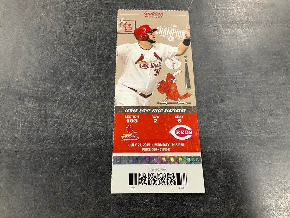 2015 CARDINALS TICKET STUB 7/27/15-7/28/15 VS REDS | eBay