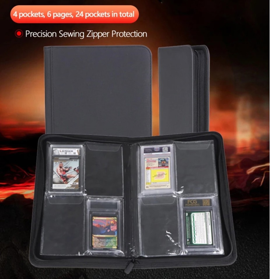 Graded Trading Card Binder PSA CGC CSG | Slab Album 24 Cards Guard ...