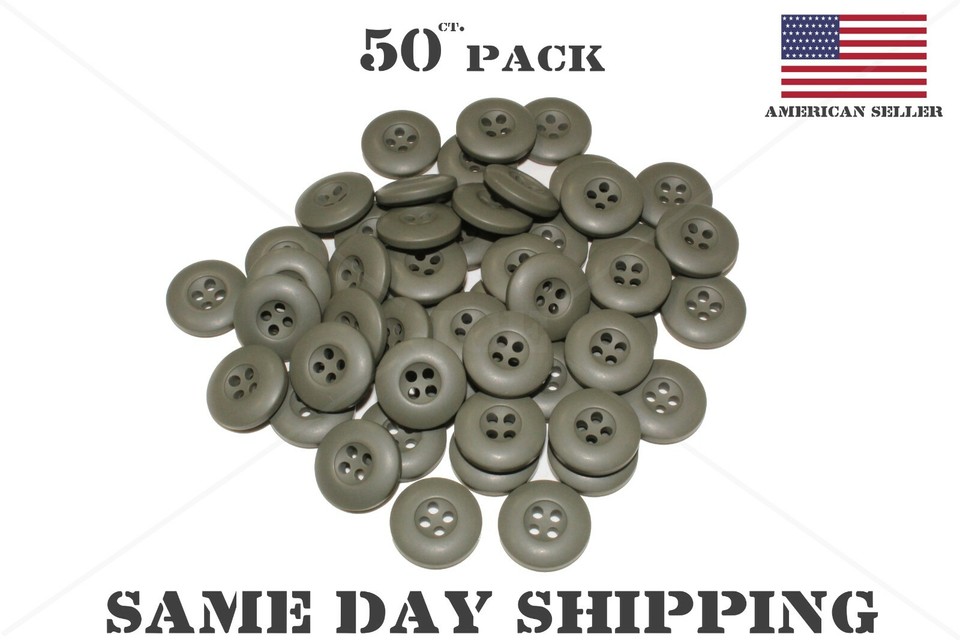 MILITARY BDU BUTTONS: CHOICE OF DIFFERENT COLORS OD GREEN BLACK KHAKI ...