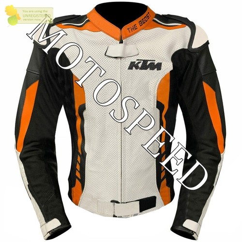 KTM Duke Mens Motorcycle Leather Jacket Race MOTOGP CE Leather Biker ...