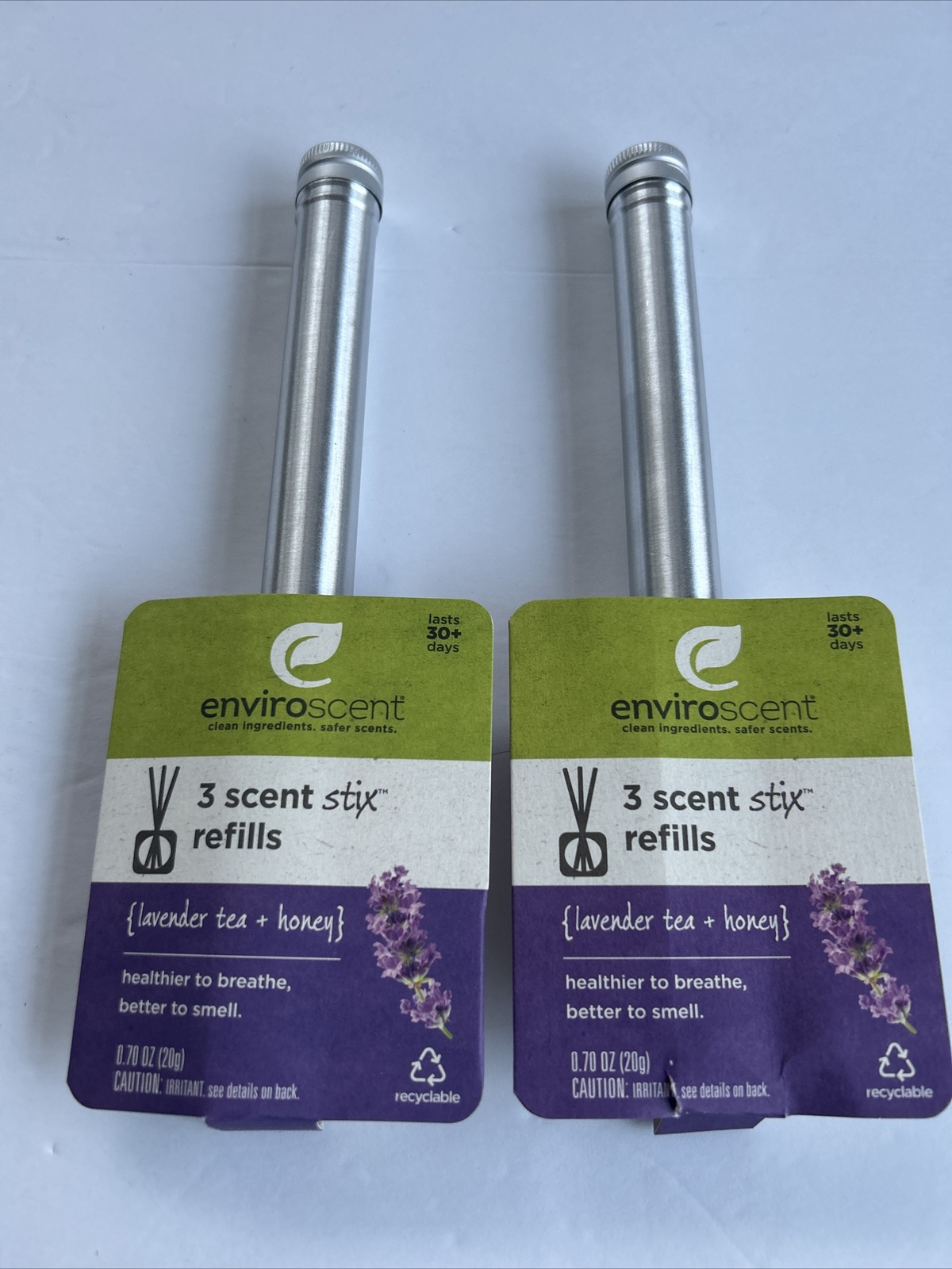 Lot of 2 Enviroscent Stix Refills Tins 3 Stix Per Tin Lavender Tea ...