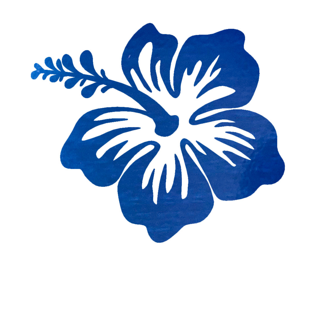 Blue Hibiscus Flower Clipart