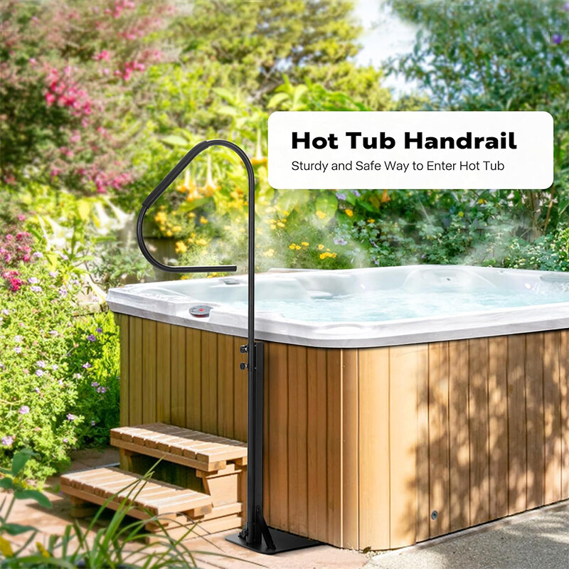 Hot Tub Handrail Pool Spa Side Handrail 31''-56" Grab Rail for Hot Tub ...