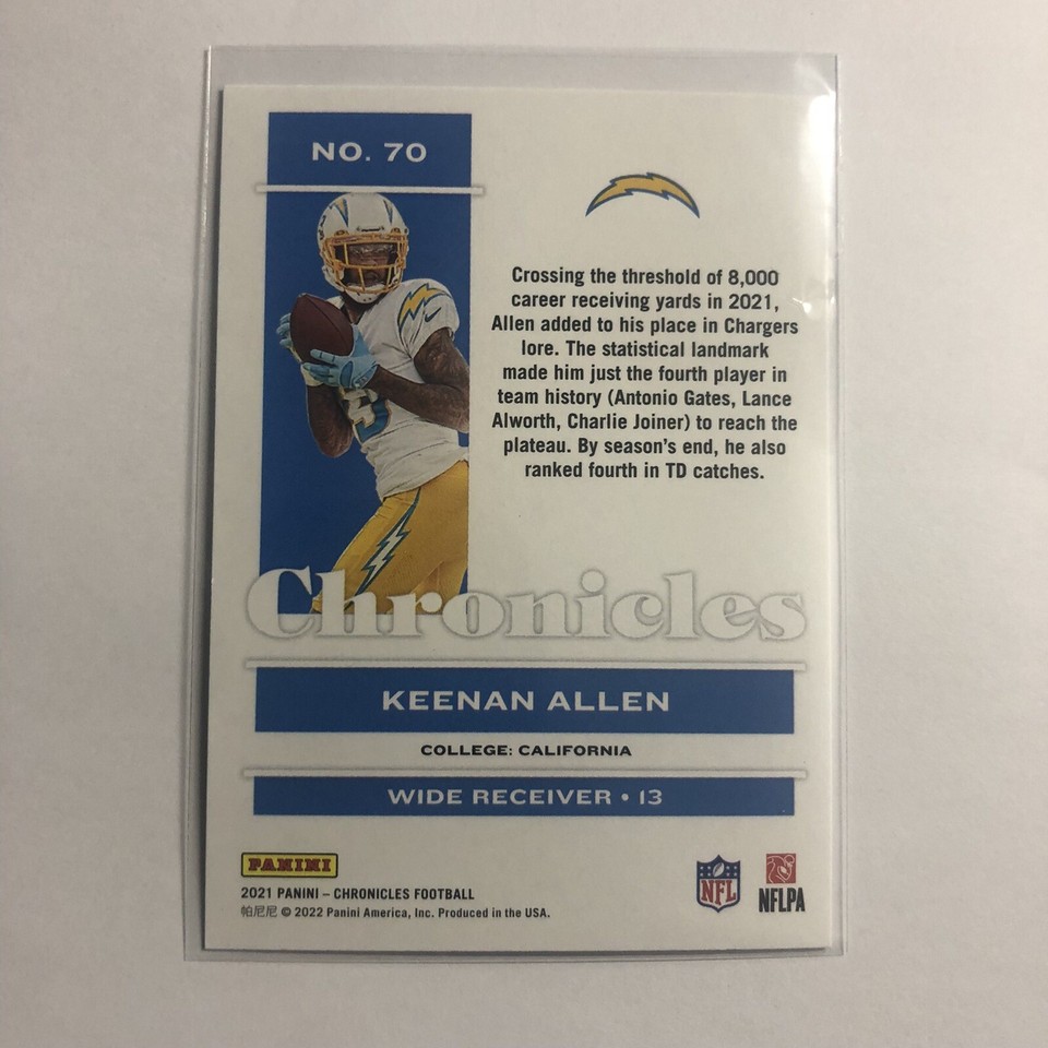 2021 Panini NFL Chronicles Football Keenan Allen #70 Los Angeles ...