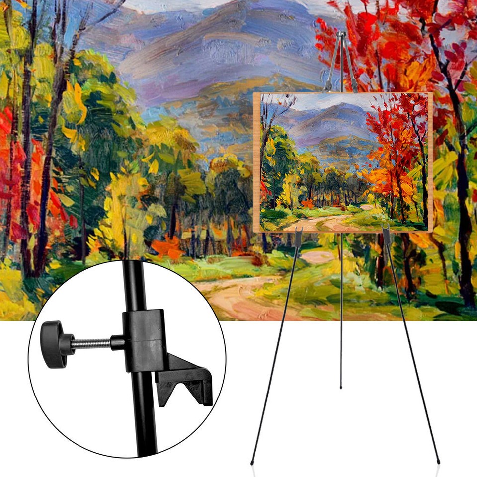 Display Easel Metal Folding Adjustable Height Painting Display Stand ...
